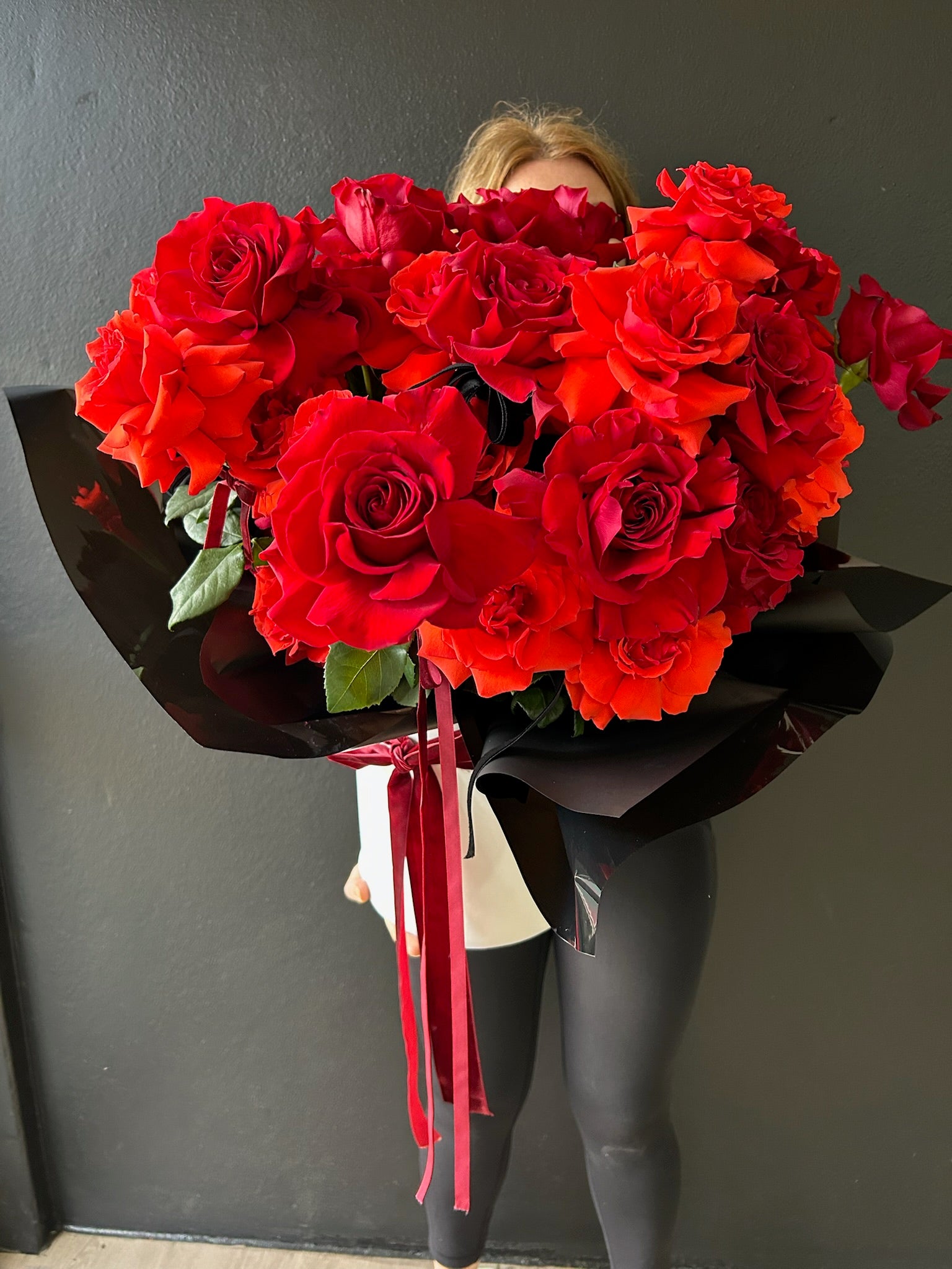 Grand Red Columbian Roses Bouquet
